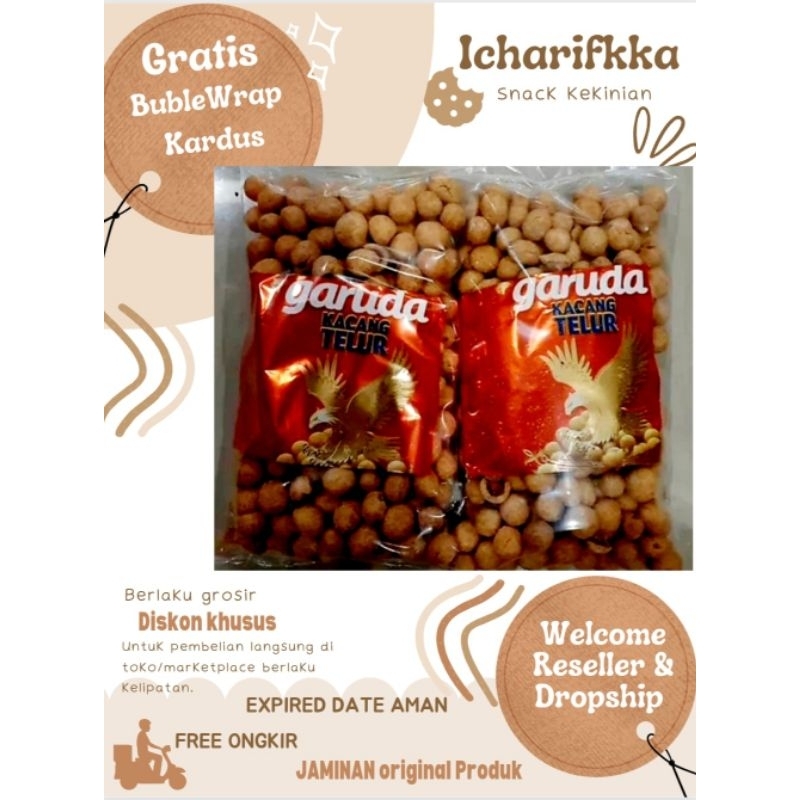 SNACK KILOAN INDOFOOD BRANDED ORI SNACK Garuda Egg Nuts ready | Shopee ...