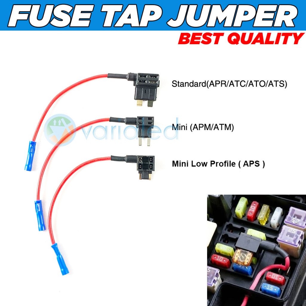 Fuse tap piggy socket positive cable jumper standard Fuse box/ATO mini ...