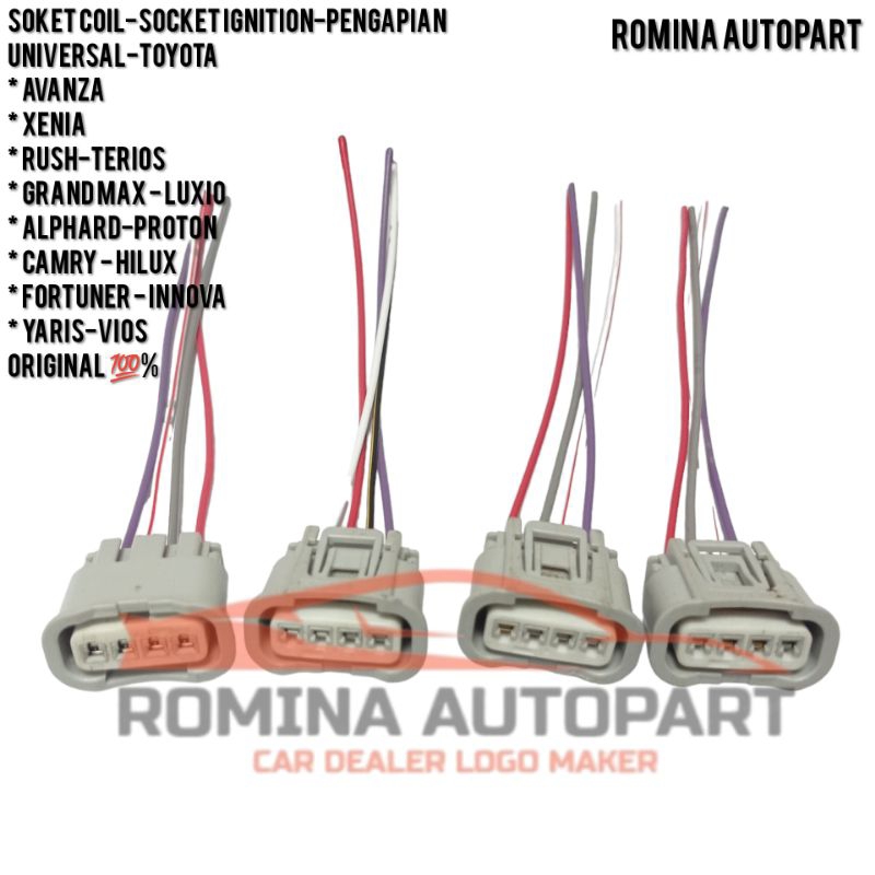 Toyota YARIS Ignition COIL Socket | Vios | Avanza | Xenia | Rush ...