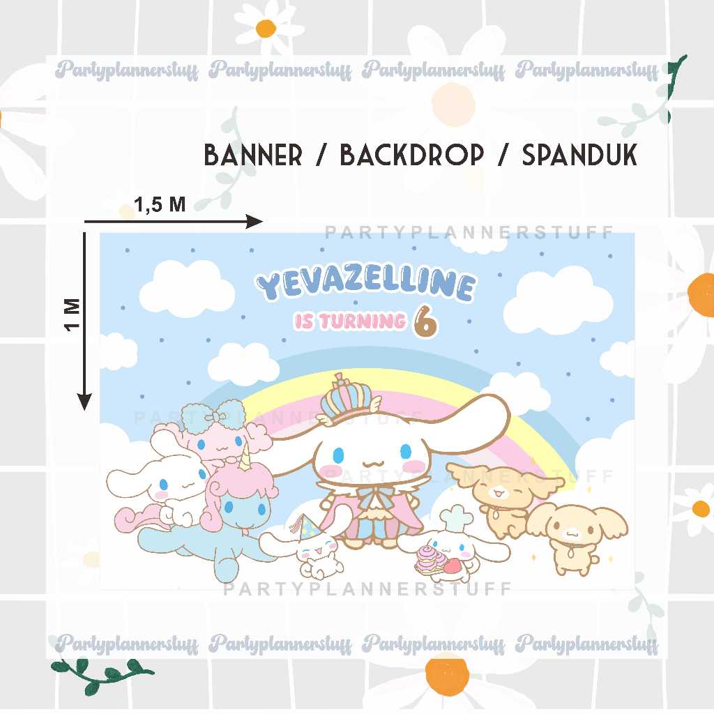 Banner / banner / cinnamoroll theme backdrop / sanrio cinnamoroll happy ...