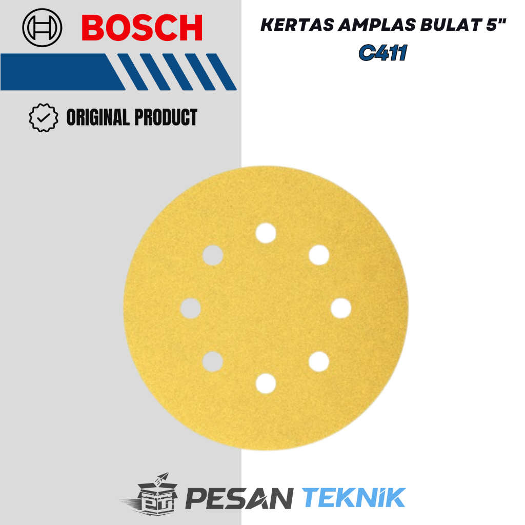MATA Bosch Round Sandpaper Bit 5" Grit C411 Velcro Paper | Shopee Malaysia