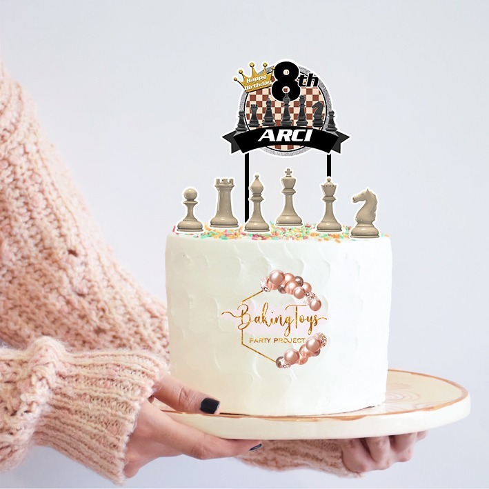Hobby Chess Chess - Birthday Cake Topper / Birthday Cake Decoration ...