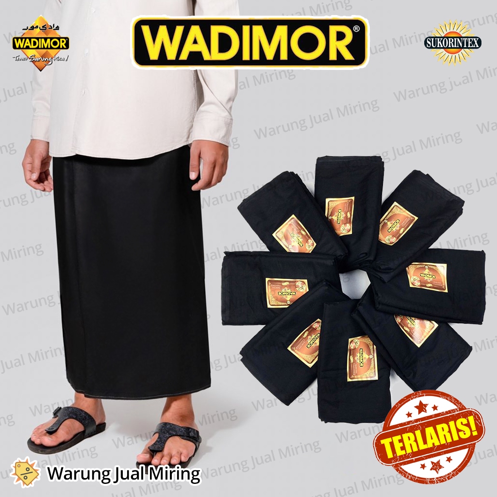 HIJAU MERAH WADIMOR Sarong Adhesive Cloth Ready to Sew Black Gray White ...