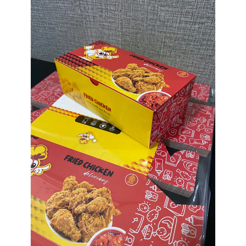 Paper Box KFC Fried Chicken Contents 40pcs Premium Laminated Fried ...