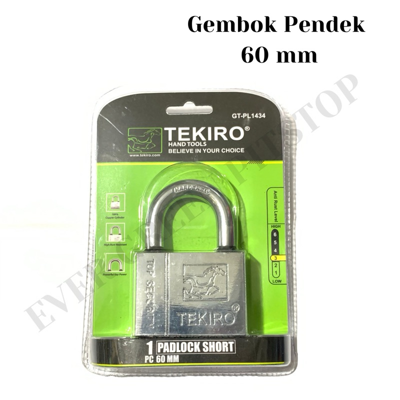 Tekiro padlock 60 mm short neck 60mm motorbike house fence padlock ...