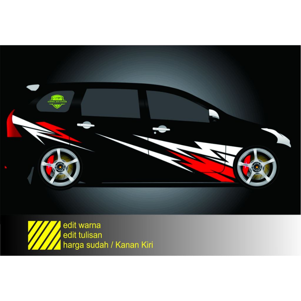 Avanza Car sticker cutting sticker list Side Body toyota avanza xenia ...