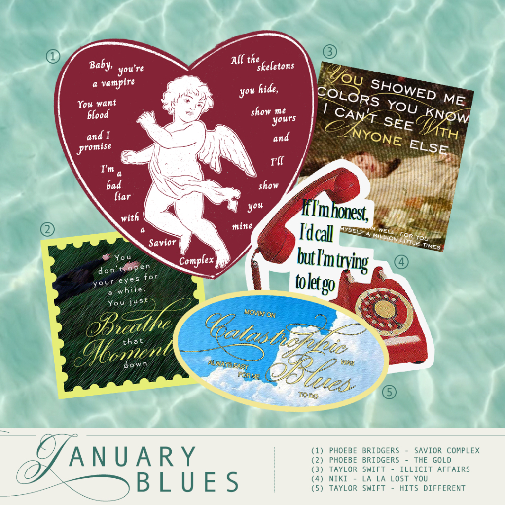 Exclusive STICKER January Blues Phoebe Bridgers Taylor Swift NIKI SET ...