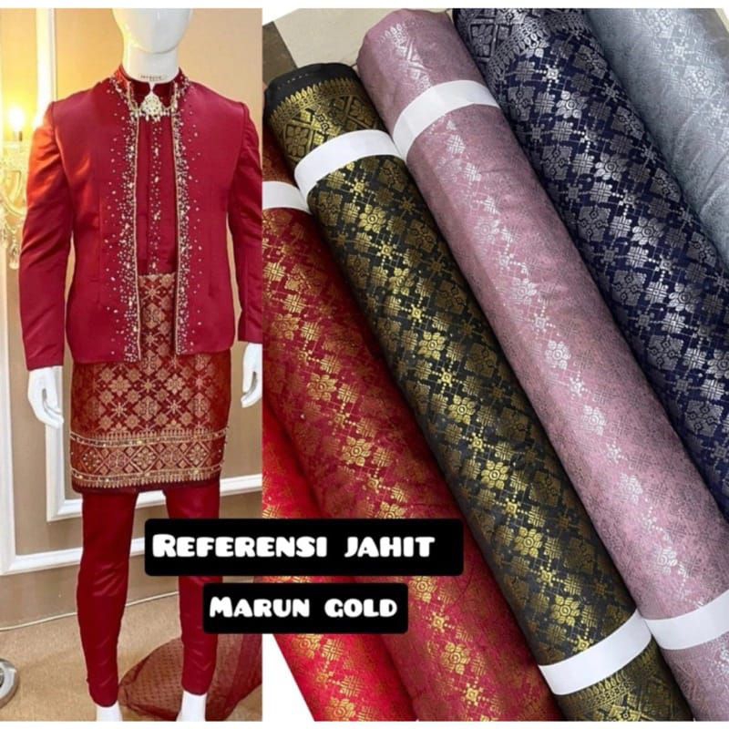 Modern Malay Side Wrap SONGKET Under The Boy's KEBAYA With A Robe In ...