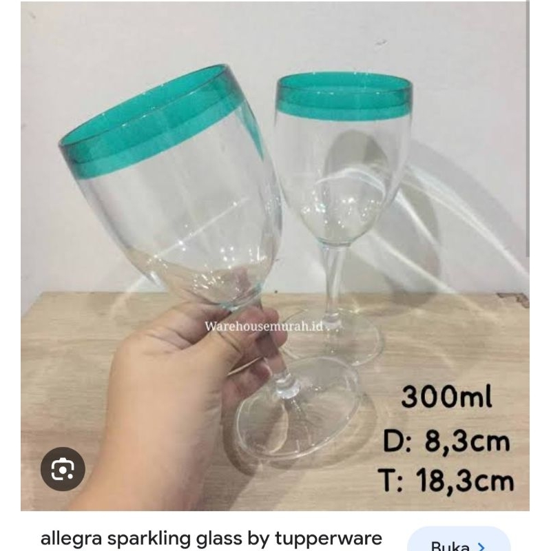 Tupperware 1pcs Allegra Sparkling Glass Crystal Glass | Shopee Malaysia