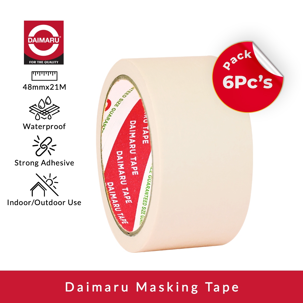 Daimaru Masking Tape Cream Color Paper Duct Tape 48mm x 21m Pack of 6 ...