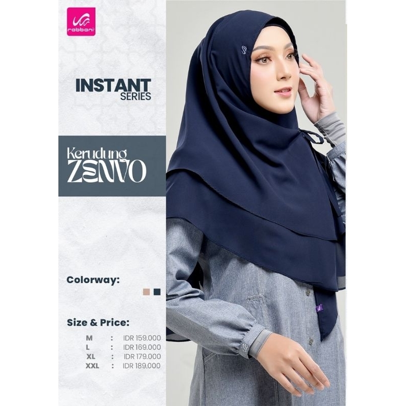 Latest Original Rabbani Zenvo Instant Veil Hijab 2024 | Shopee Malaysia
