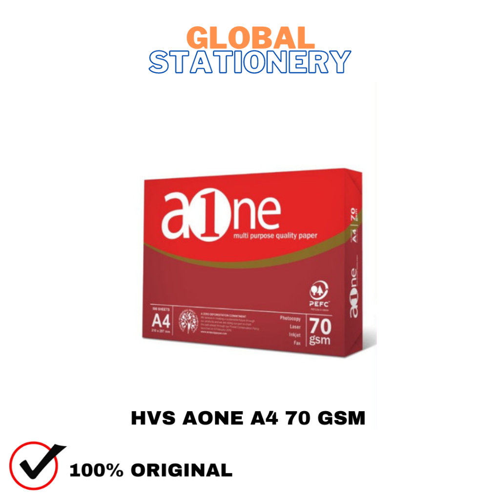 Hvs Paper Printed Photocopy Paper Aone A4 70 Gsm | Shopee Malaysia
