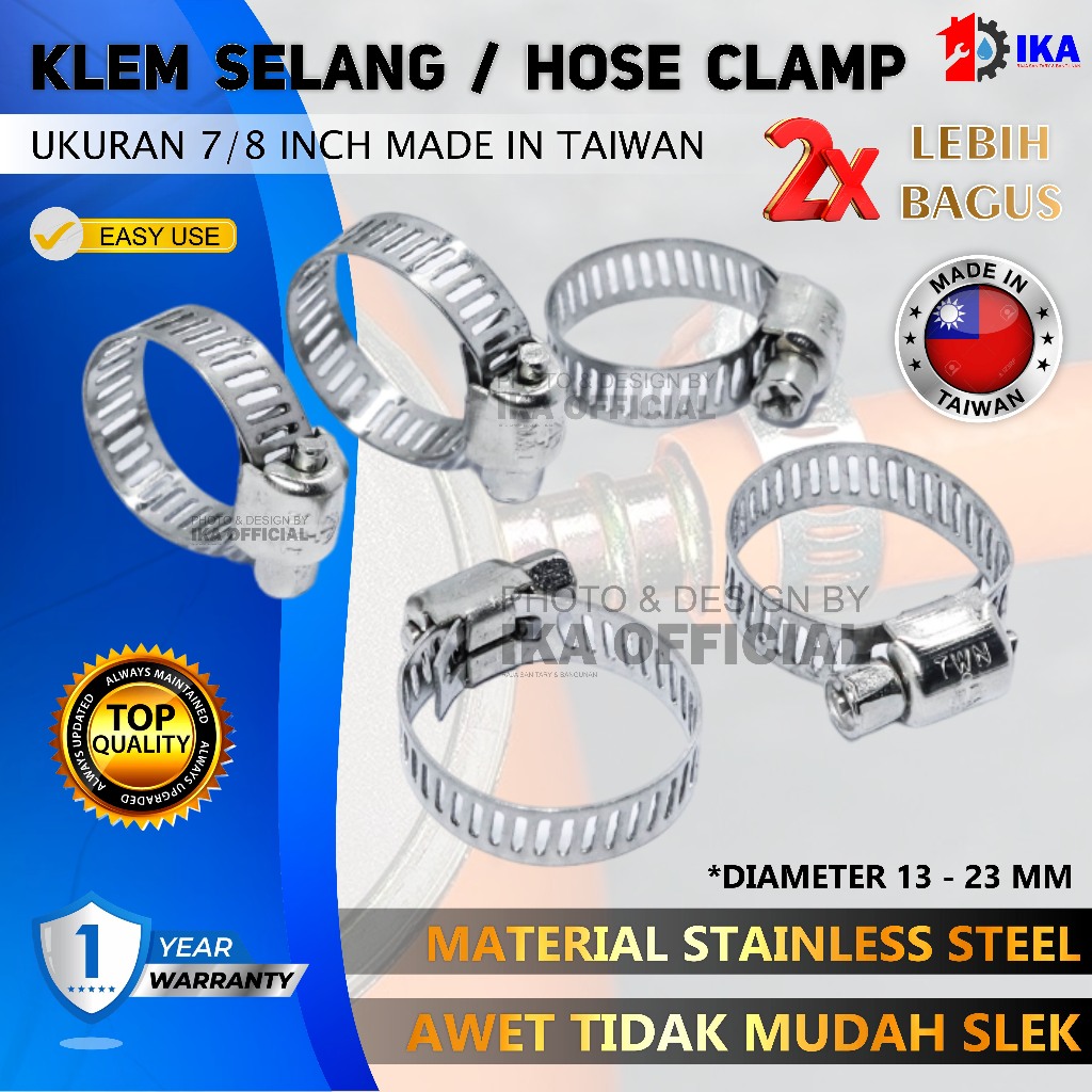 High Quality Hose Clamp / Hose Clamp 7/8 inch (16-25 mm) (Used for: LPG ...
