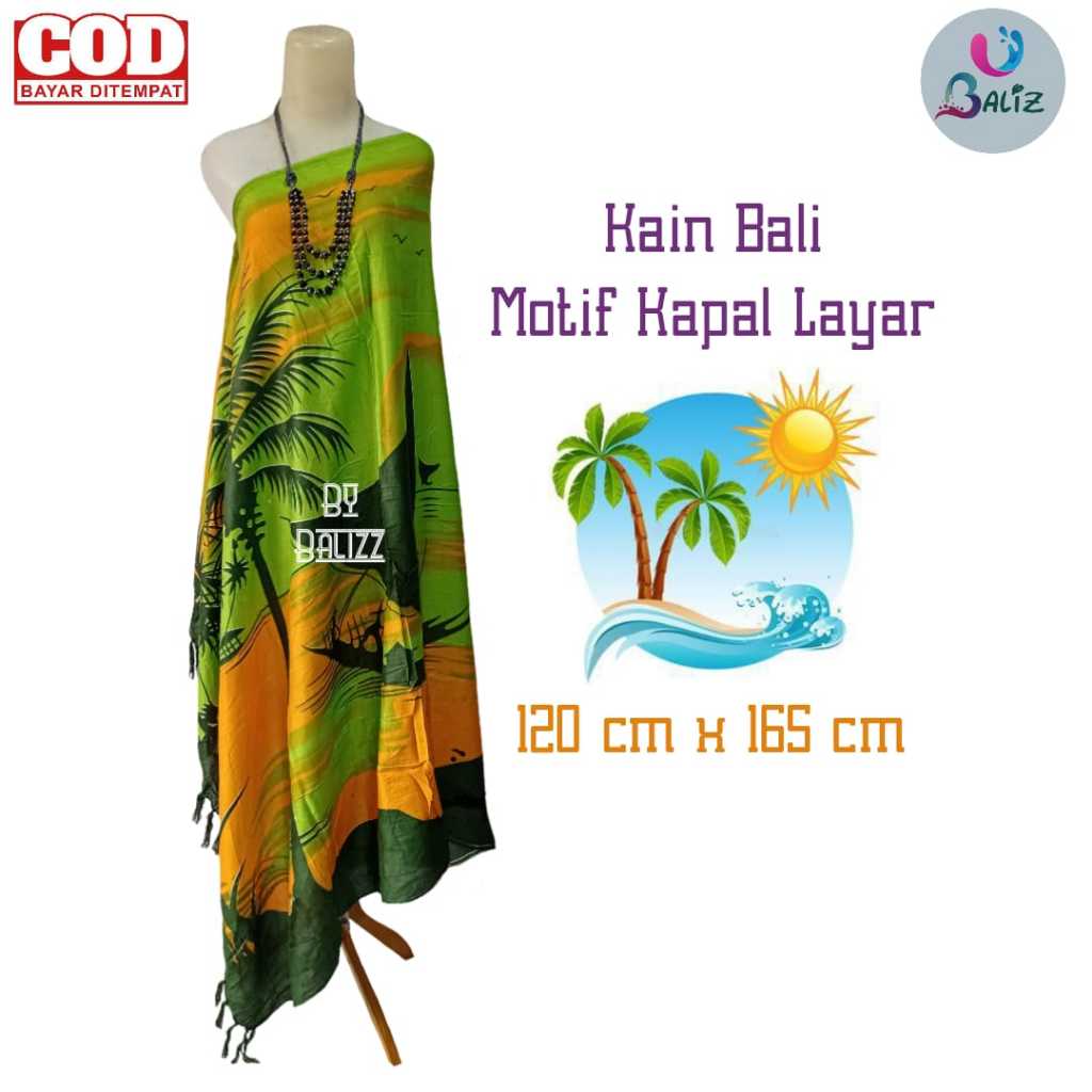 Balinese Beach Sarong with Tassels, Smooth Soft Standard Size, Ship ...