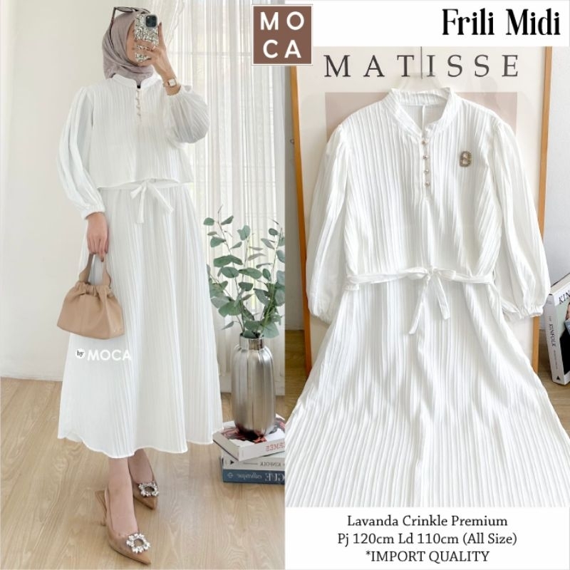 Frili midi dress original moca product | Shopee Malaysia