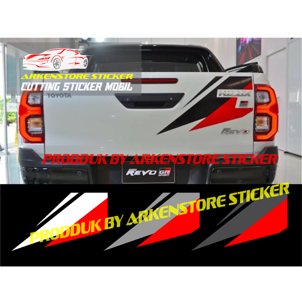 Hilux car sticker, rear trunk sticker for toyota hilux gr sport ...