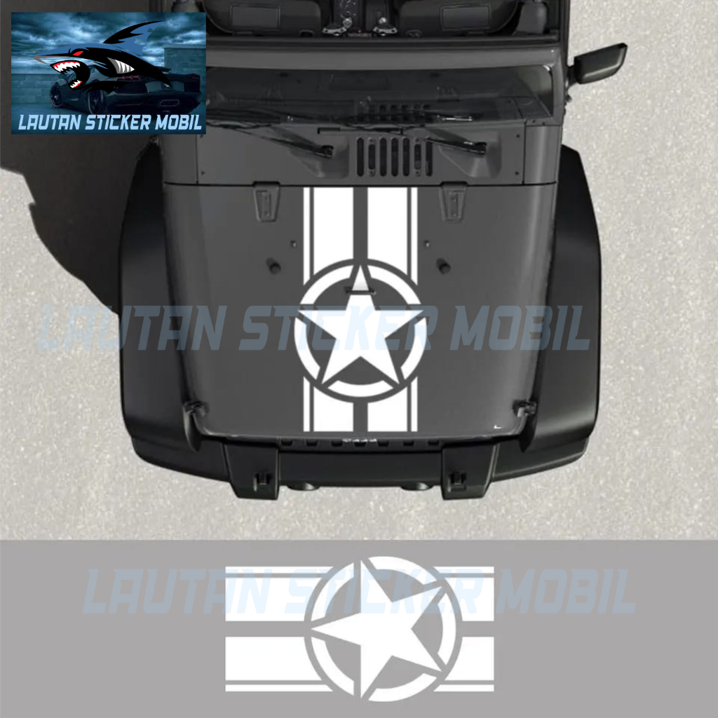 Cool Star Pattern Front Car Hood sticker cutting sticker Cool Car Front ...