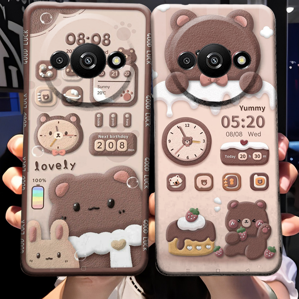 Softcase Redmi A3 2024 Bear Motif - Cute Case - Anabul Case - Aesthetic ...