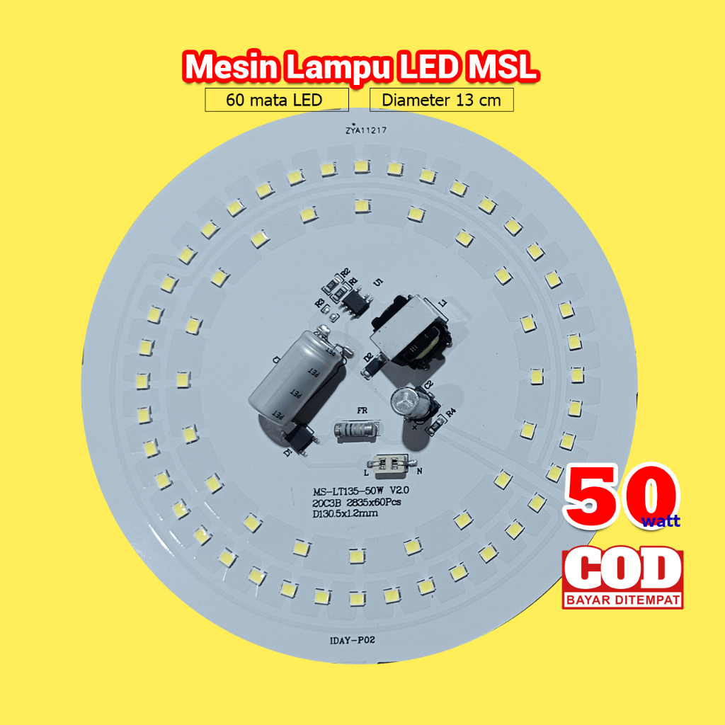 MESIN MATA 50 Watt LED Light Machine / LED Light PCB / AC LED PCB / MSL ...