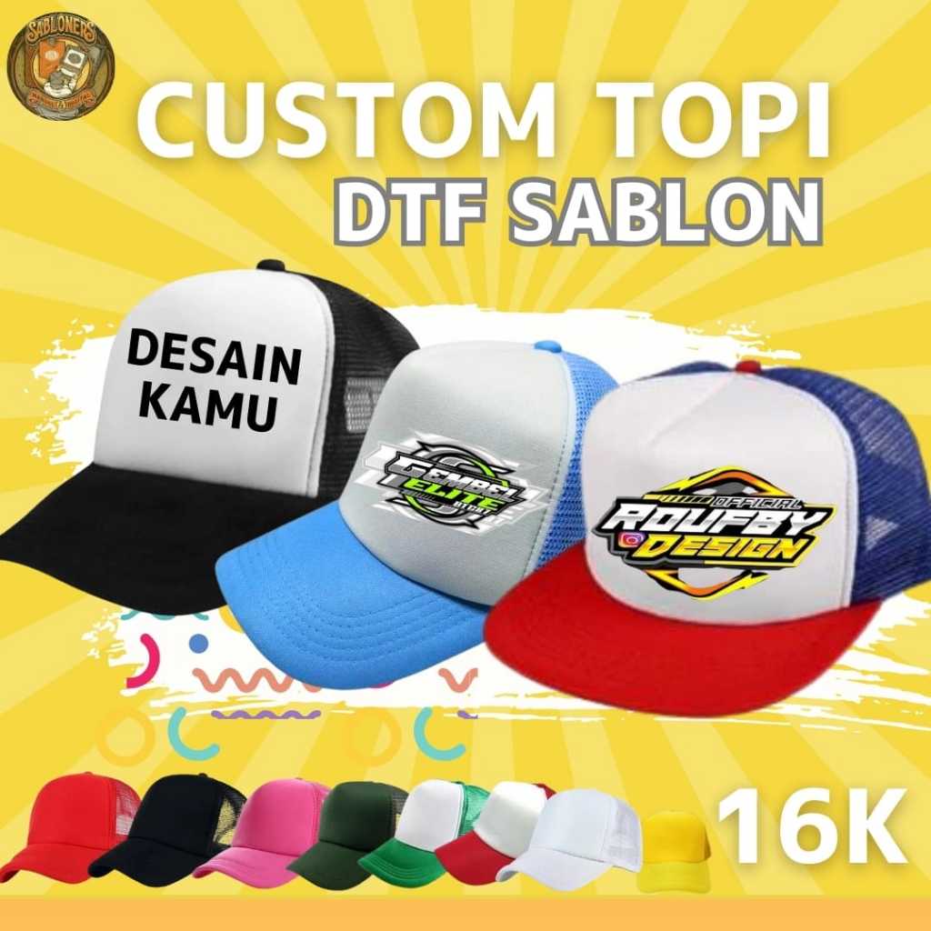 Free Custom Trucker Hat Screen Printing Unit Design | Shopee Malaysia