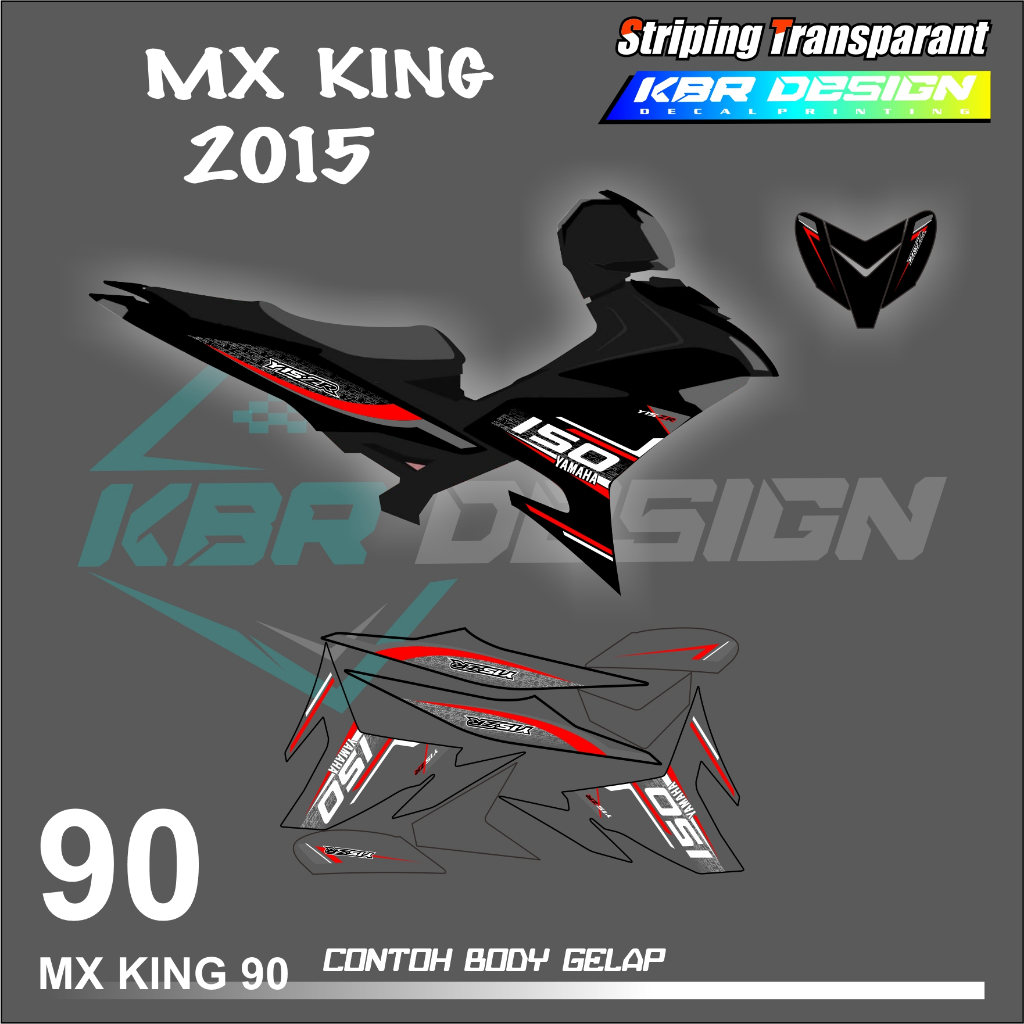Mx KING 150 YAMAHA MX KING Motorcycle STRIPING Sticker - SIMPLE Color ...