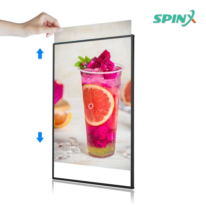 Spin X Tempered Glass Light Box Wall Mount Aluminum Glass Material ...