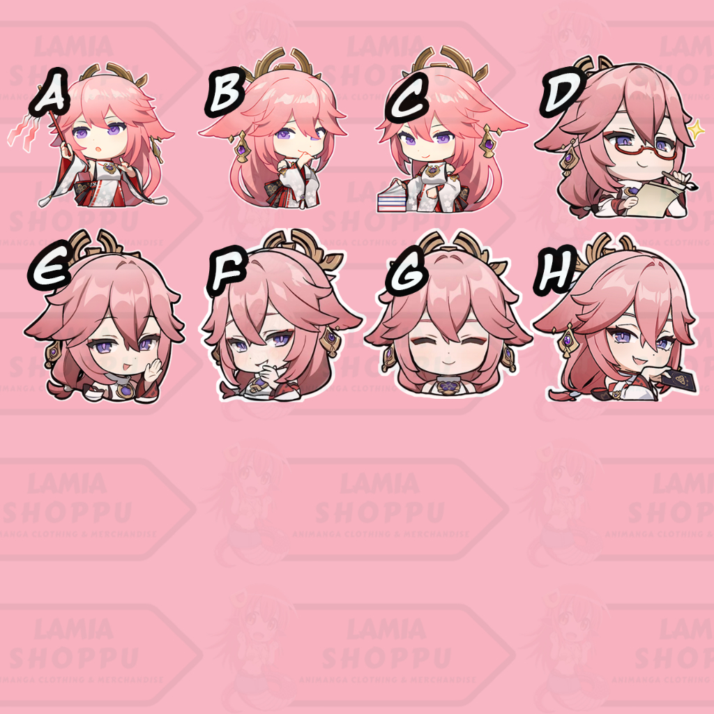 Genshin Impact Yae Miko Sticker | Yae Miko Chibi Sticker | Genshin ...