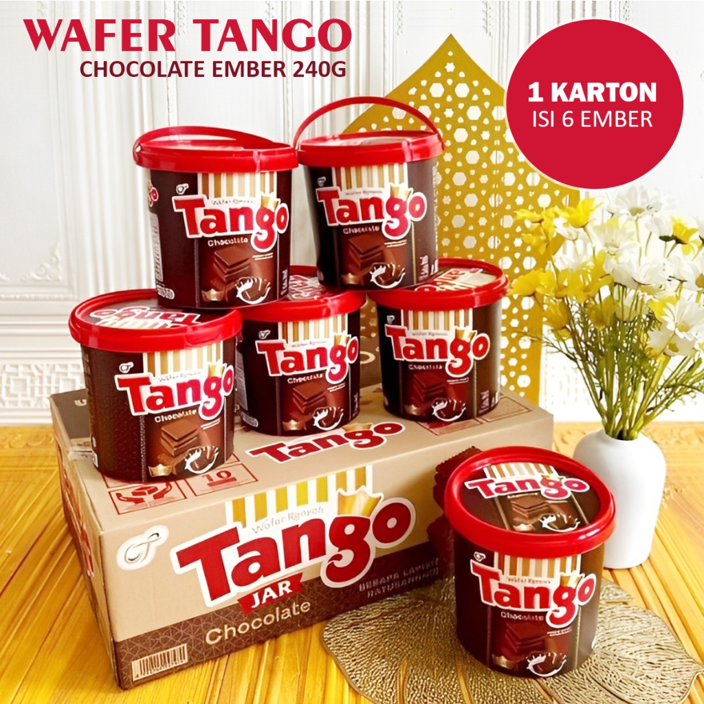 1 Box Wafer Tango Jar Chocolate 240gr 1 Carton Contains 6 Buckets ...