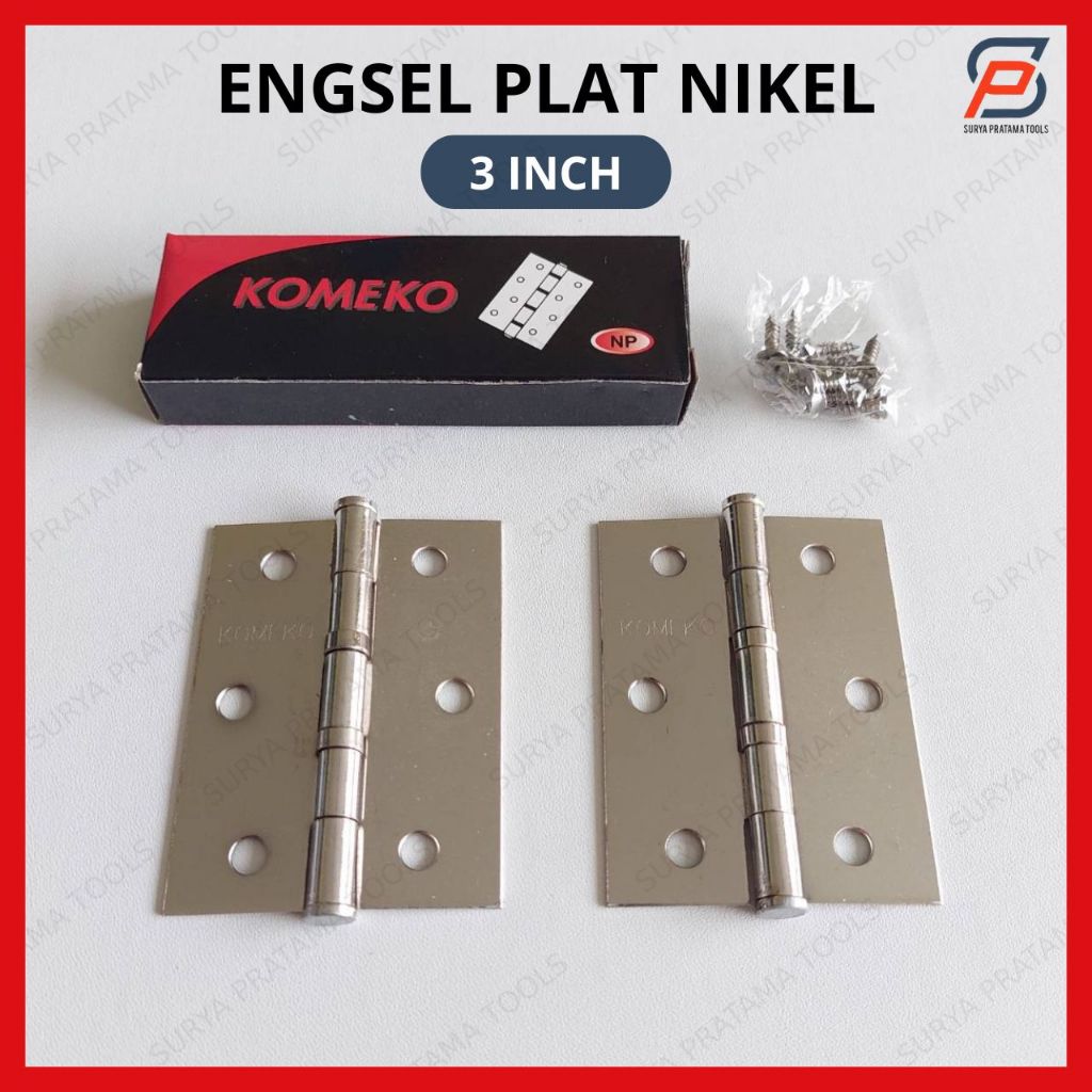 Nickel 3inch Plate Door Hinges 3" Inch Window Turnstile | Shopee Malaysia