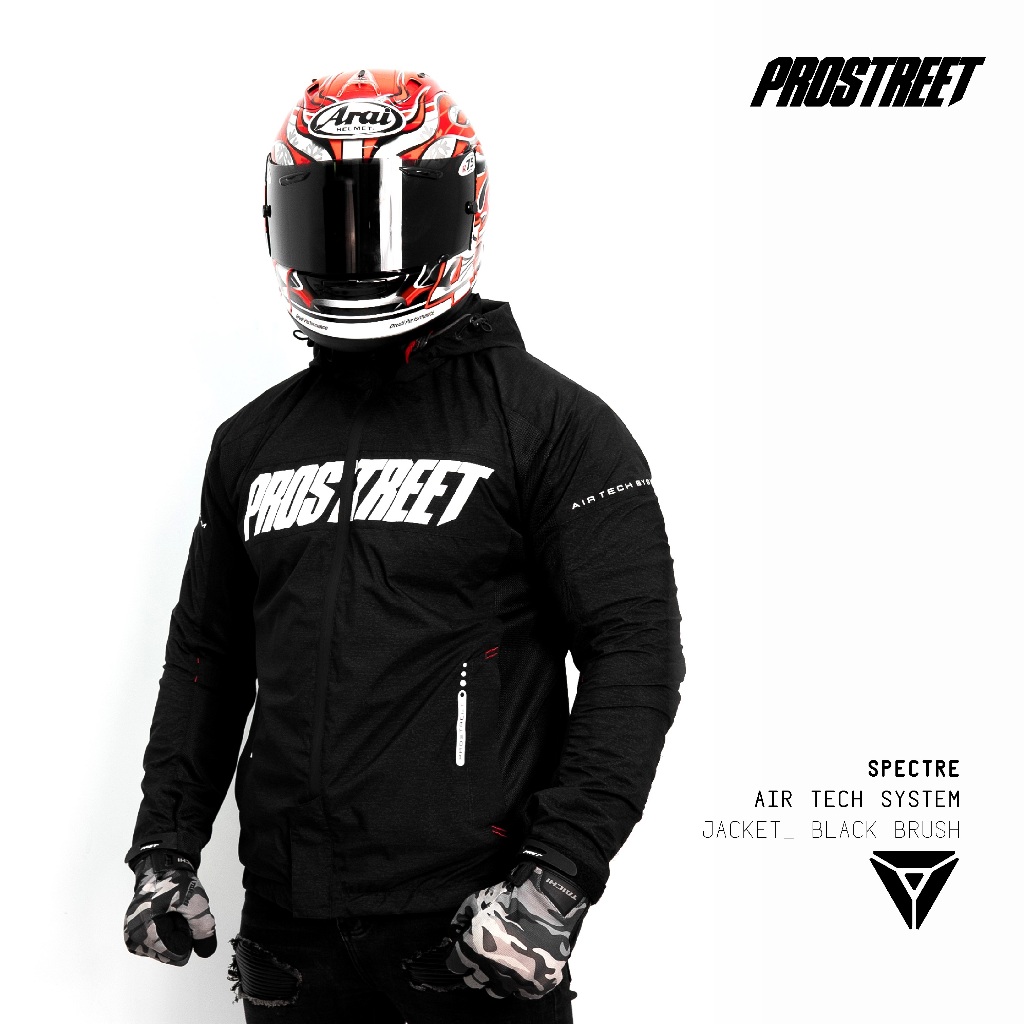 Prostreet Specter Air Tech System Black Brush Motorcycle Jacket ...