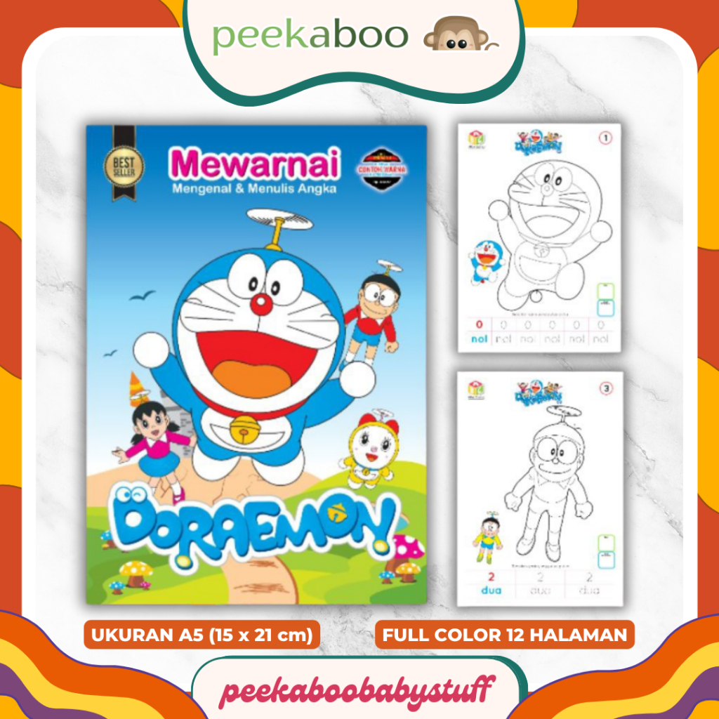 Full Color (FC) A5 Coloring Book - DORAEMON - FC || Full COLOR COLOR ...