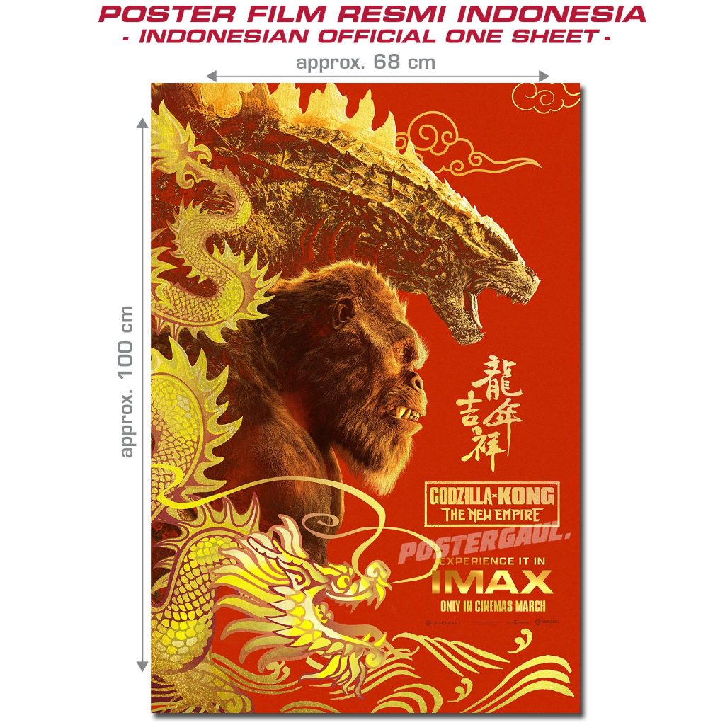 Poster GODZILLA X KONG THE NEW EMPIRE - original IMAX international one ...