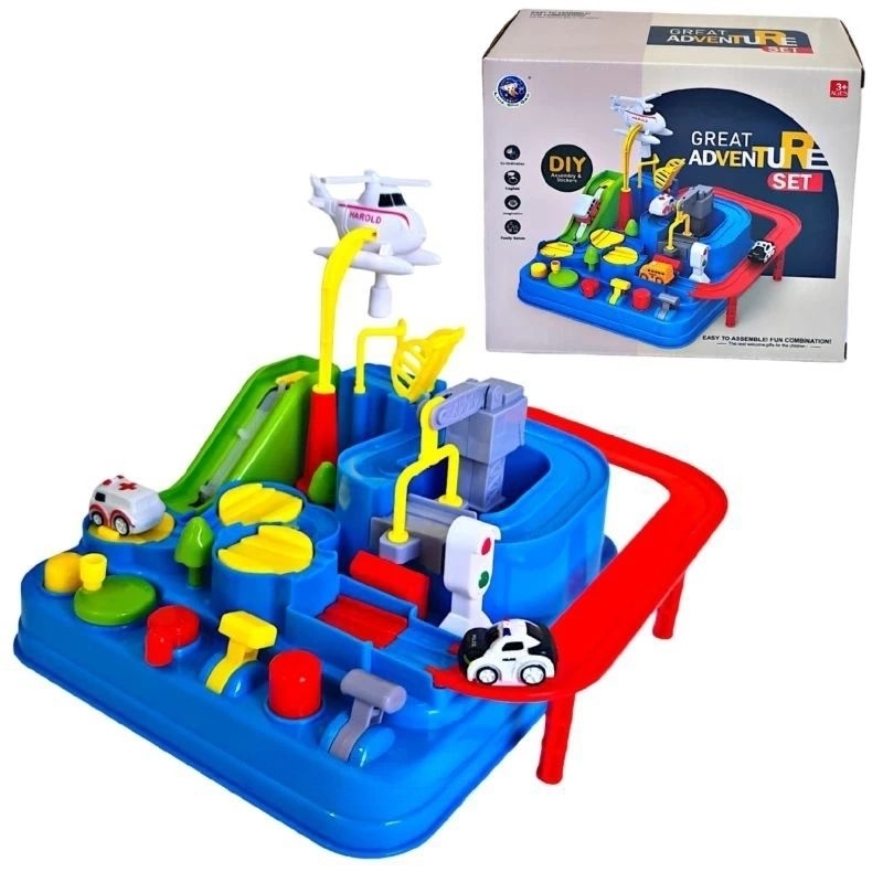 Great adventure SET Of 2 CAR Toys PARKING LOT track big adventure ...