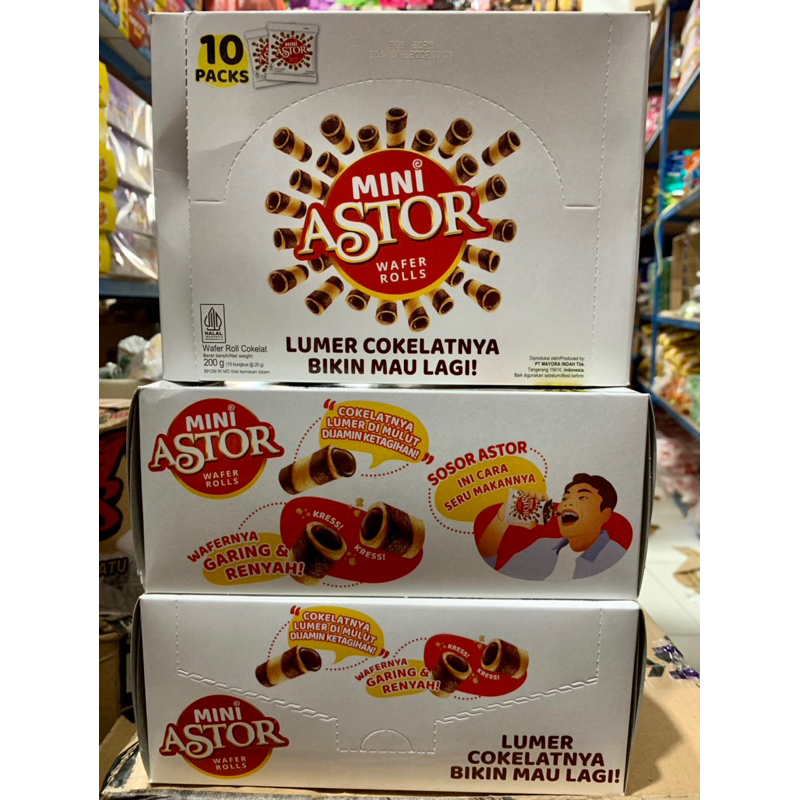 Mini ASTOR Snack Wafer Roll Chocolate Flavor - Netto 20gr MINI ASTOR ...