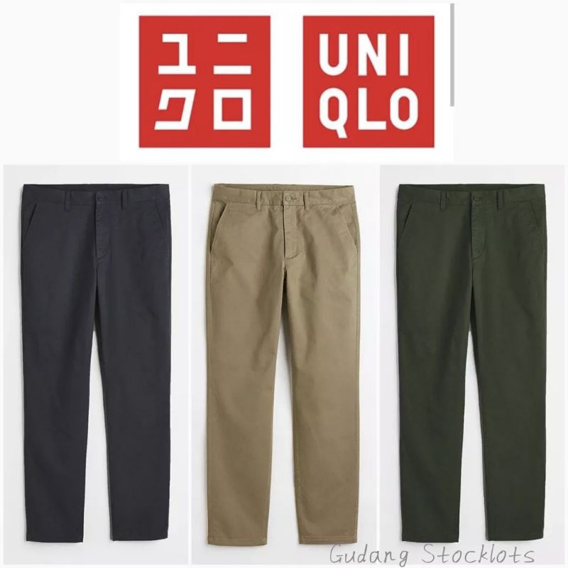 Original Uniqlo Ultra Stretch Slim Chinos Pants | Shopee Malaysia
