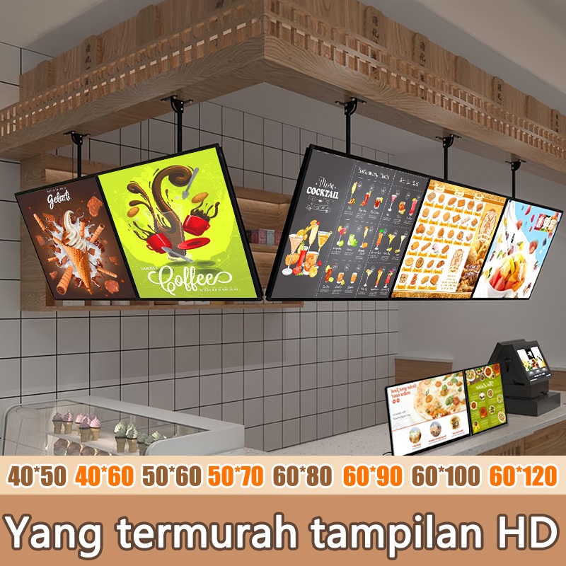 Led Cafe menu Board led menu Free stand / display LIGHT display case ...