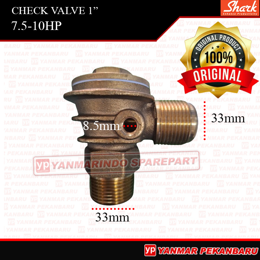 MESIN 7.5 HP 10HP CHECK VALVE Tube VALVE SHARK Compressor Engine Tank 7 ...