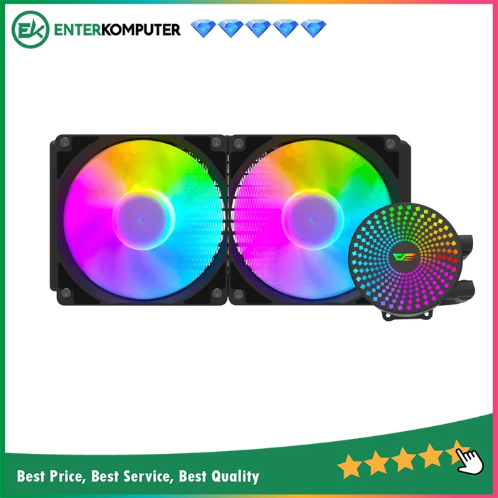 Aigo DarkFlash Radiant DC240 ARGB AIO Liquid CPU Cooler - Black ...