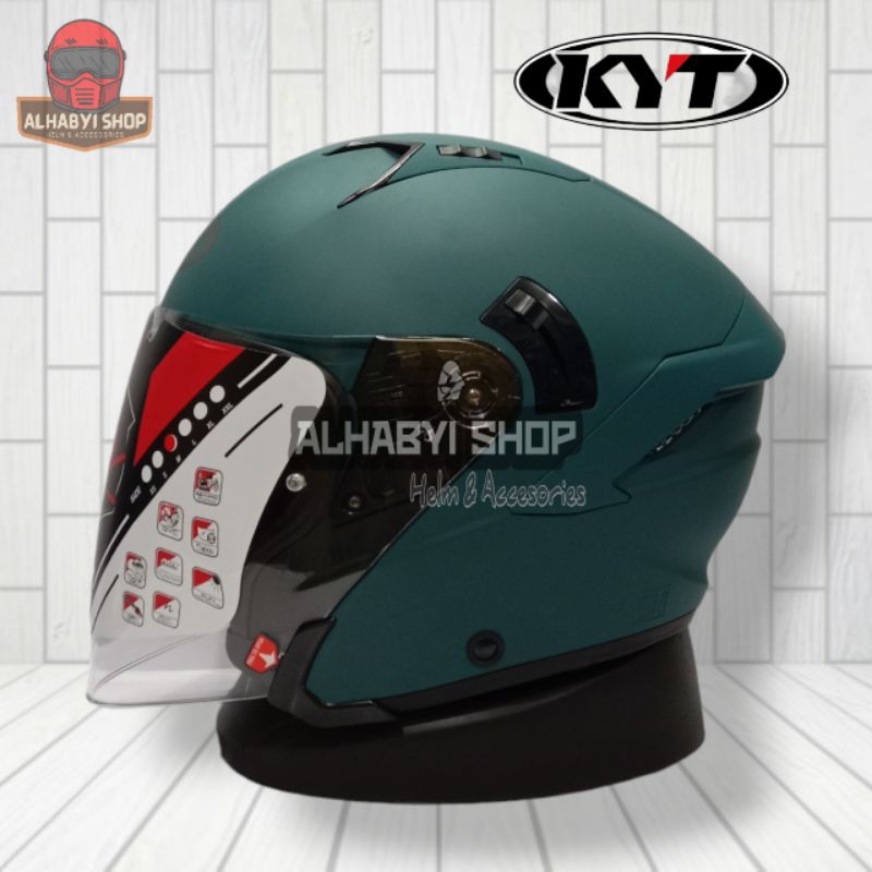 Half Face Helmet KYT NFJ Emerald Green Doff | Kyt NFJ Solid Half Face ...