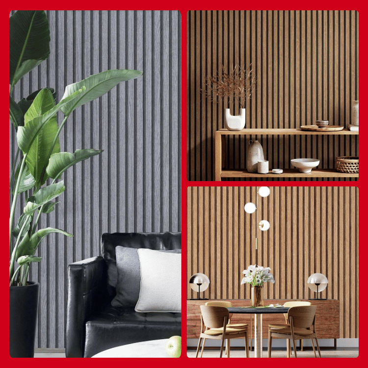 Wallpaper MALL - Elegant Panel Wallpaper Minimalist Living Room ...