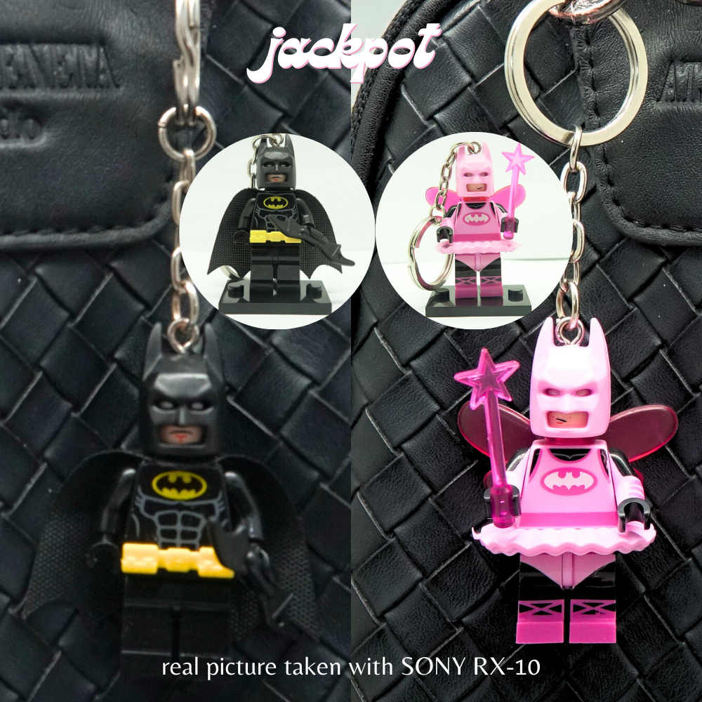 GANTUNGAN 2 Pcs Couple Keychain Minifigure Fairy Batman & Batman ...
