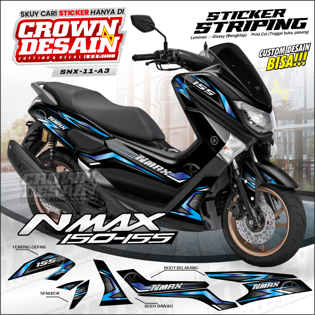 Striping NMAX 155 Old Variation Semifull Minimalist Design - NMAX 155 ...