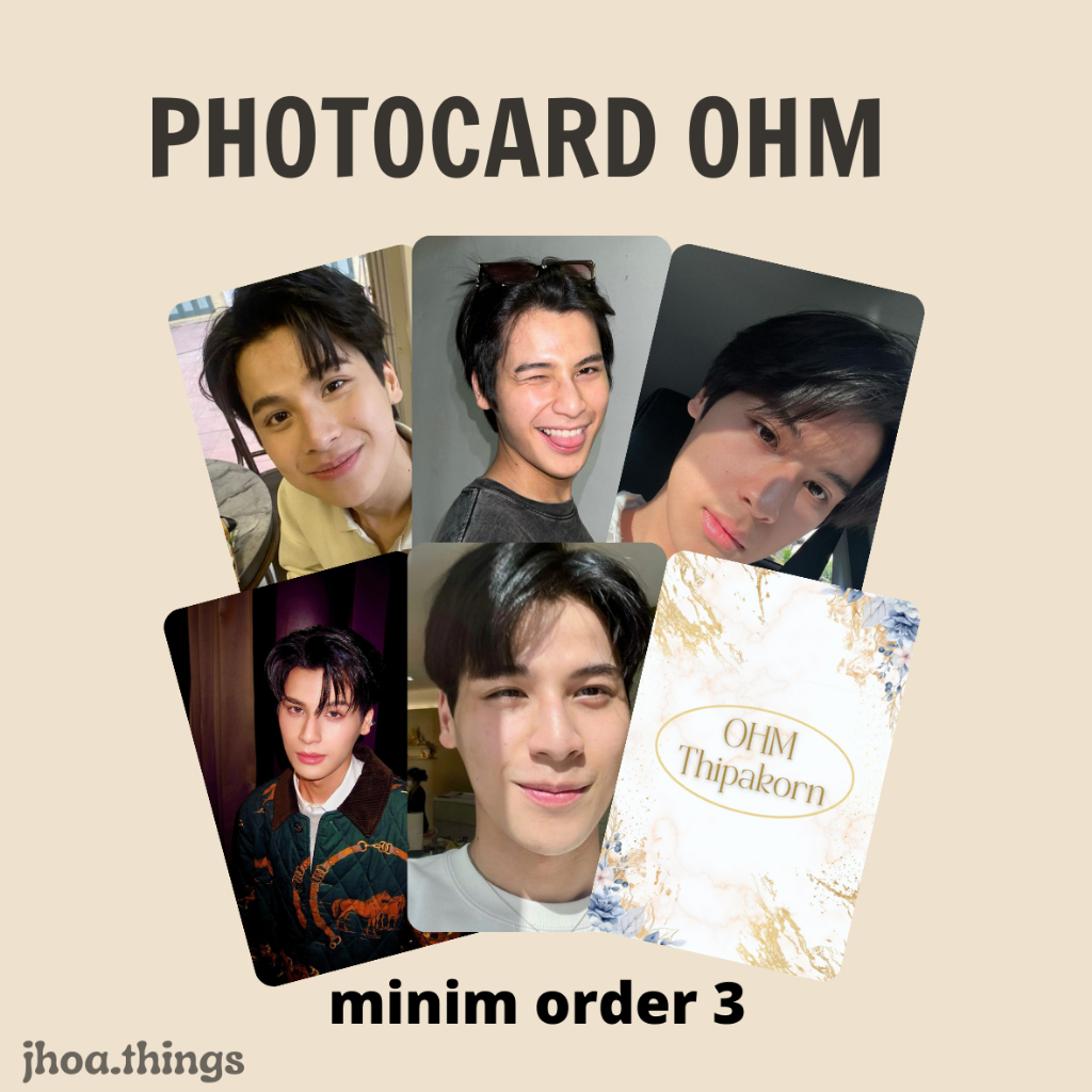 [UNOFFICIAL] Photocard OHMTPK OHM THIPAKORN THAI ACTOR GMMTV | Shopee Malaysia