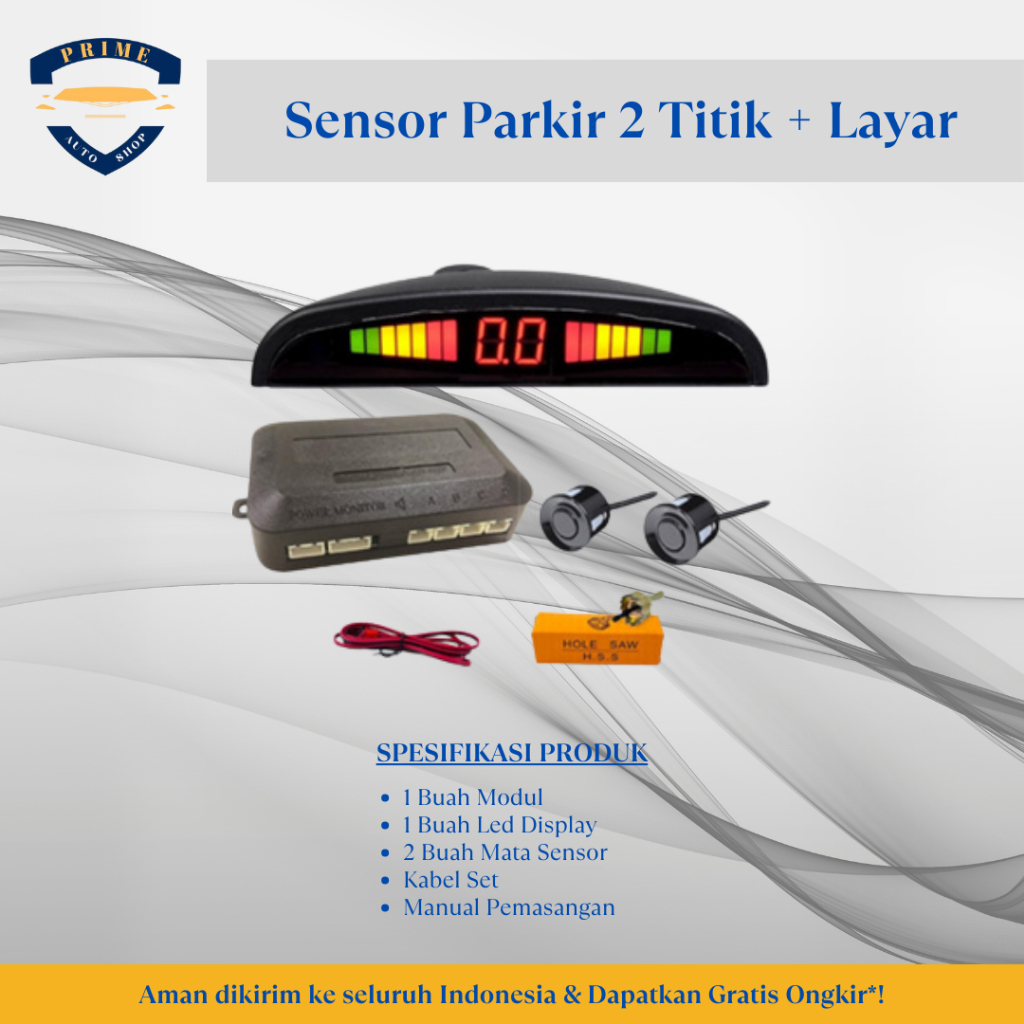 LAYAR 2 Point Car Parking Sensor / 2 Point Car Reverse Sensor + Screen ...