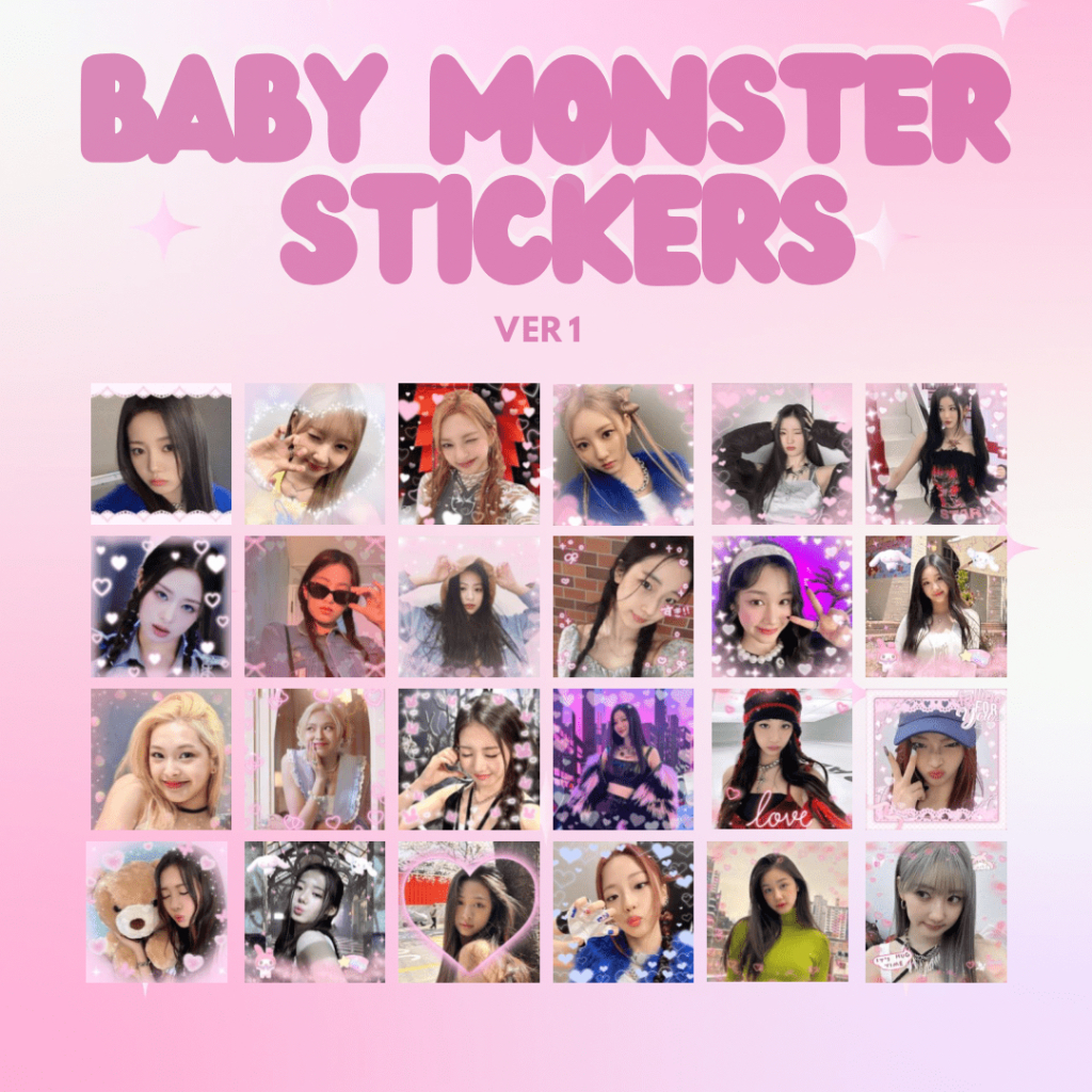 [90 PCS] BABY MONSTER BABYMON LOVE MAIL FREBIESS STICKER KPOP DECO ...