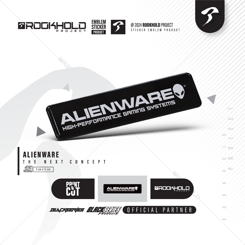 Alienware Emblem Sticker | Alienware Logo Embossed Sticker | Pc ...