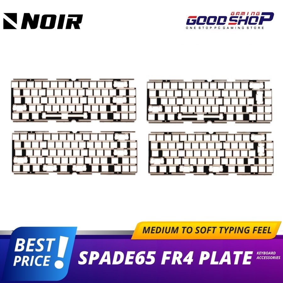 Noir Spade65 65% Extra FR4 Plate ANSI, ISO, Split Spacebar Layout ...