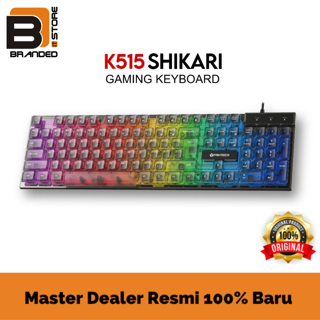 Fantech SHIKARI K-515 K515 RGB TRANSPARENT KEYBOARD | Shopee Malaysia