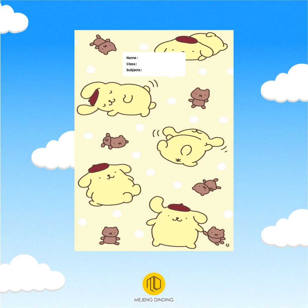 (Contents 10 Sheets) FANCY BOOK COVER Pompompurin SANRIO MOTIF/SIDU ...