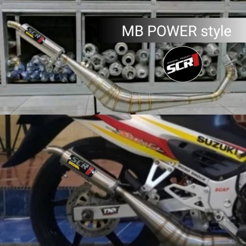 Suzuki Satria 2 stroke exhaust Rgv120 rgx rgs BM power Original Scr1 ...